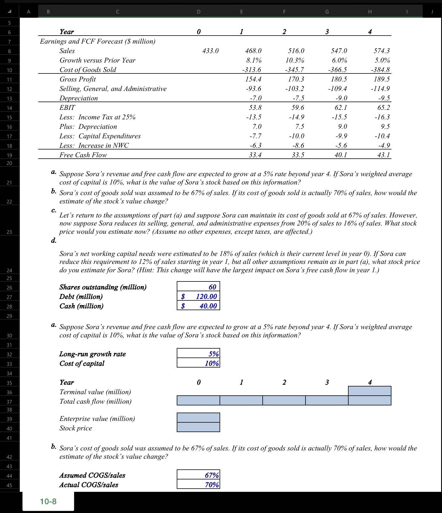 Solved Steps for ABCDEFGHIJ\table[[Year,0,1,2,4 | Chegg.com
