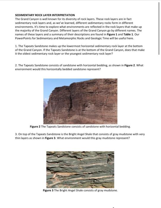 Solved Name: VIRTUAL FIELD TRIP: GRAND CANYON The Grand | Chegg.com