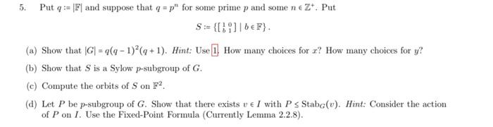 Solved For the remaining exercises let F be a field. Write 0 | Chegg.com
