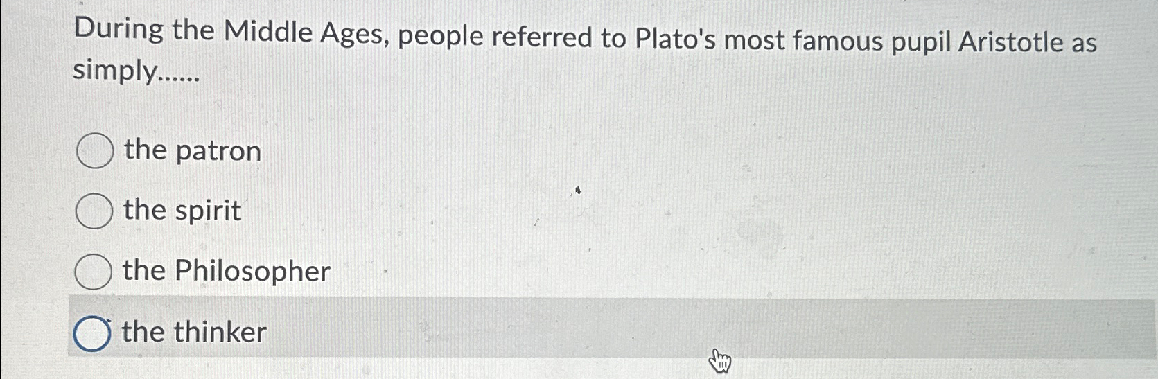 Solved During the Middle Ages, people referred to Plato's | Chegg.com
