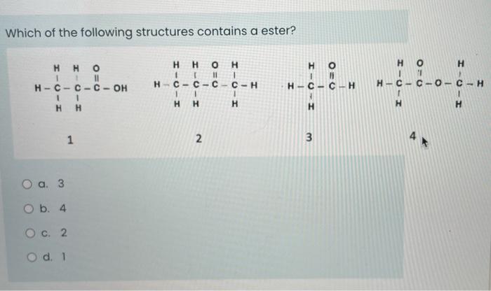 Solved Which of the following structures contains an | Chegg.com