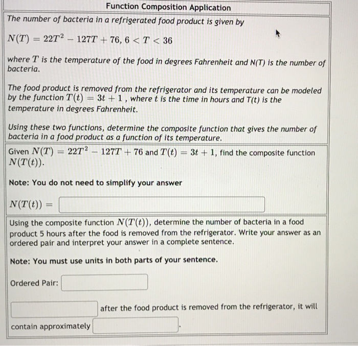 Solved Function Composition Application The number of | Chegg.com