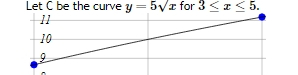 Solved Let C be ﻿the curve y=5x2 ﻿for 3≤x≤5.Find f(x) ﻿and | Chegg.com