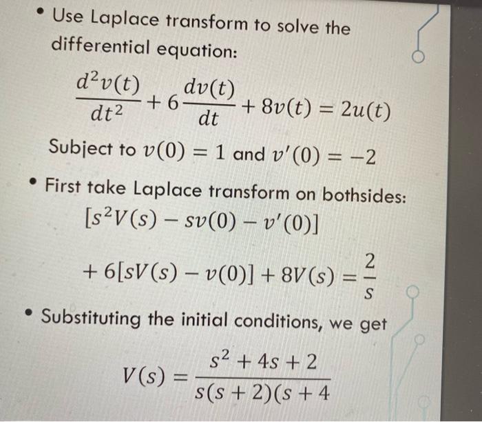 Solved - Use Laplace transform to solve the differential | Chegg.com
