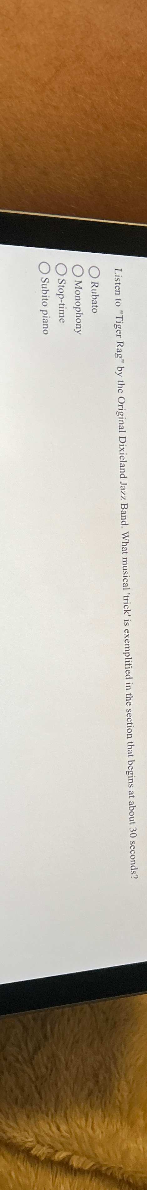 Solved Listen to "Tiger Rag" by the Original Dixieland Jazz | Chegg.com