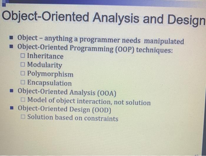 Solved define and explain each point mentioned in the | Chegg.com