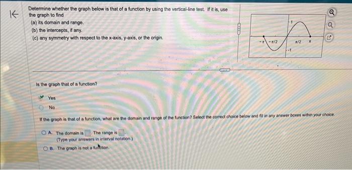 Solved Determine whether the graph below is that of a | Chegg.com