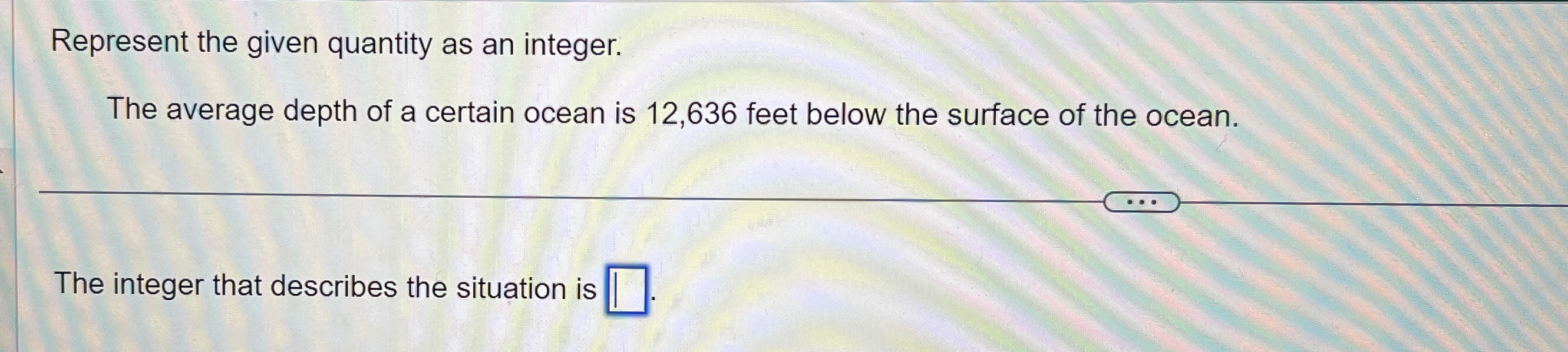 Solved Represent the given quantity as an integer.The | Chegg.com