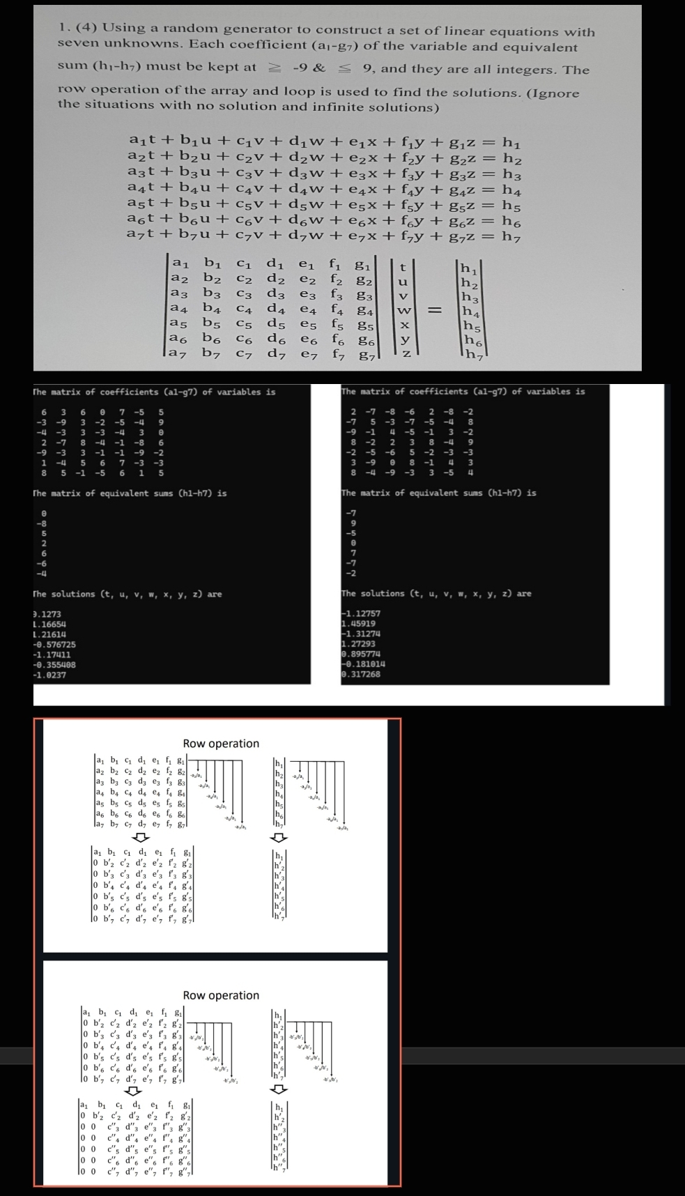 Solved (4) ﻿Using a random generator to construct a set of | Chegg.com