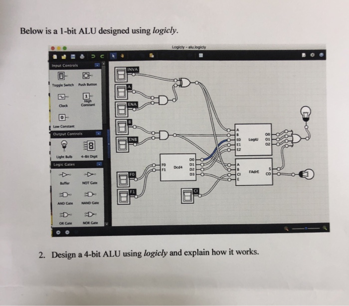 Solved Below is a 1-bit ALU designed using logicly. | Chegg.com