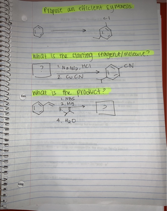 Solved Propose an efficient synthesis reagent/ molecule? | Chegg.com