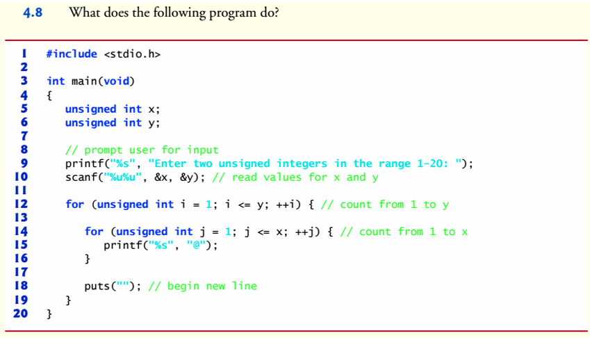 Solved 4.8 ﻿What does the following program do? | Chegg.com