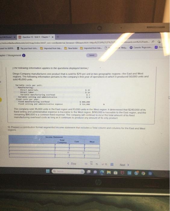 Solved I Ibe tollowing intormation apples to the questions | Chegg.com