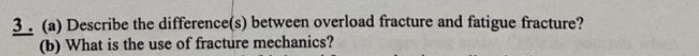 Solved 3. (a) ﻿Describe the difference(s) ﻿between overload | Chegg.com
