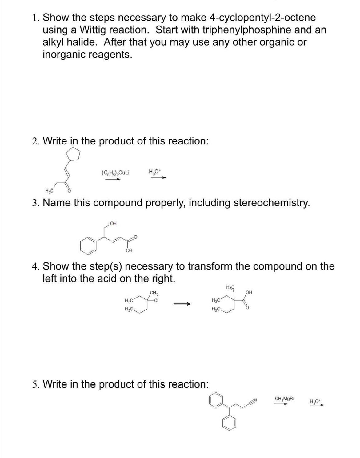 Solved Please produce a reaction mechanism for the following | Chegg.com