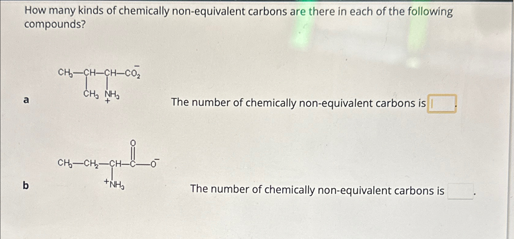 Solved How many kinds of chemically non-equivalent carbons | Chegg.com