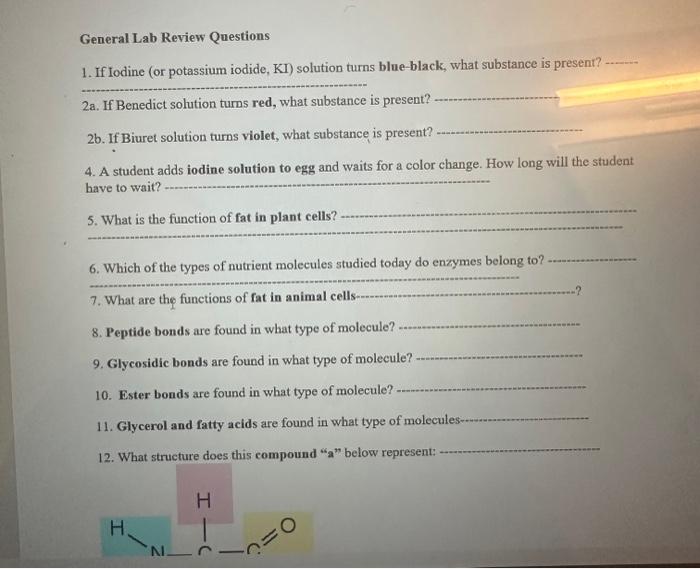 Solved 1. If Iodine (or potassium iodide, KI ) solution | Chegg.com