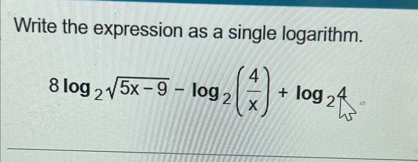 Solved Write the expression as a single | Chegg.com