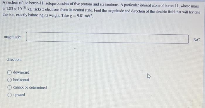 Solved A Nucleus Of The Boron 11 Isotope Consists Of Five