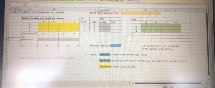 Solved Use The Attached Excel File As A Template Enter The 1446