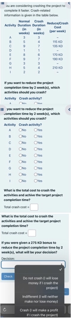 Solved ou are considering crashing the project to complete | Chegg.com