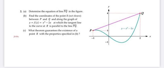 Solved Q 2. (a) Determine the equation of line PQ in the | Chegg.com