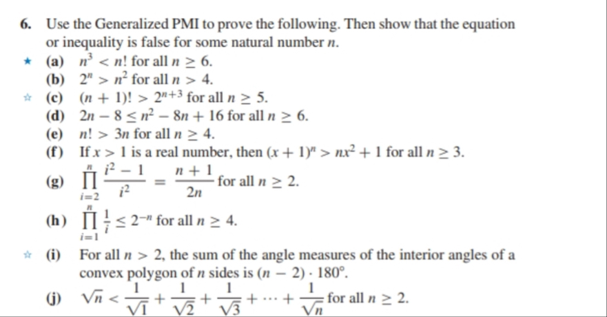 Solved Use the Generalized PMI to prove the following. Then | Chegg.com
