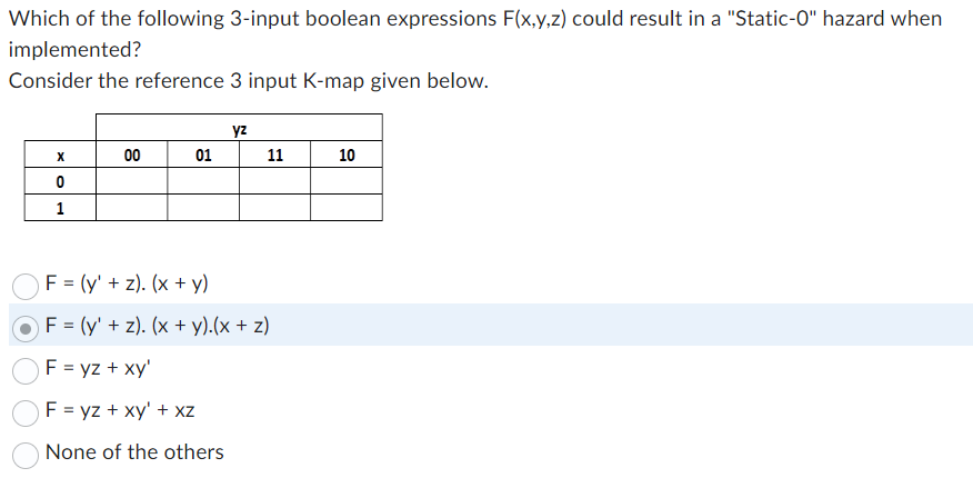 Solved Which Of The Following 3 Input Boolean Expressions 4069
