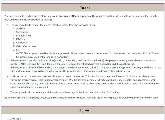 Solved You are required to create a math helper program in | Chegg.com