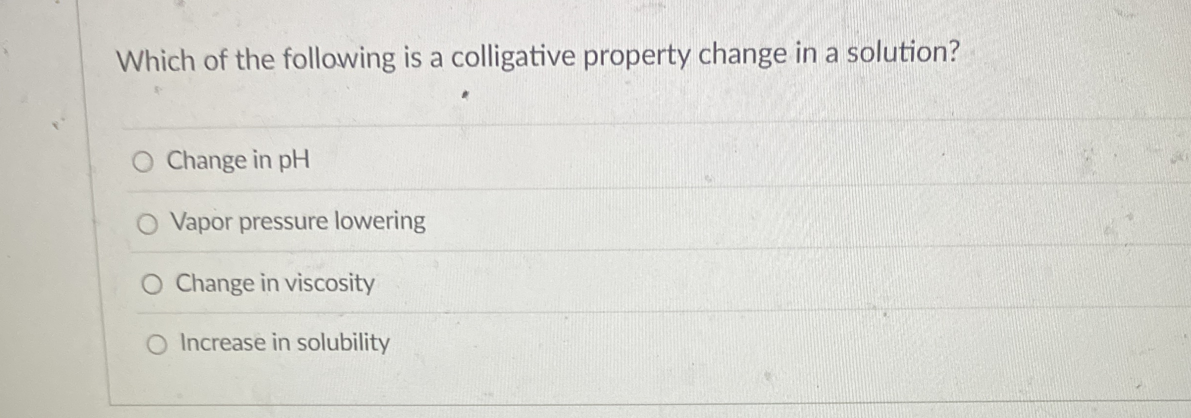 Which of the following is a colligative property | Chegg.com