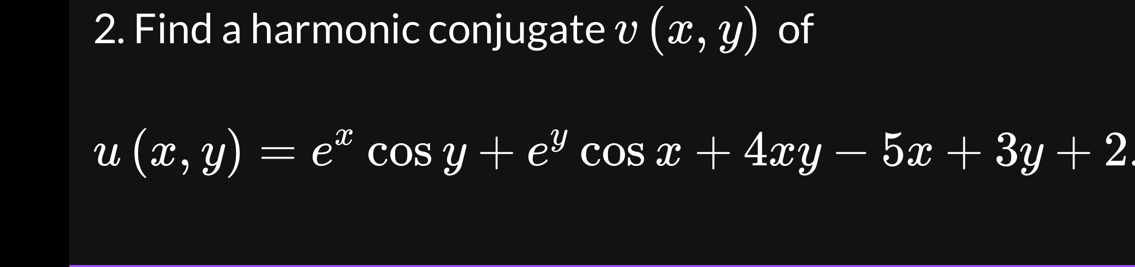 Solved Find a harmonic conjugate v(x,y) | Chegg.com