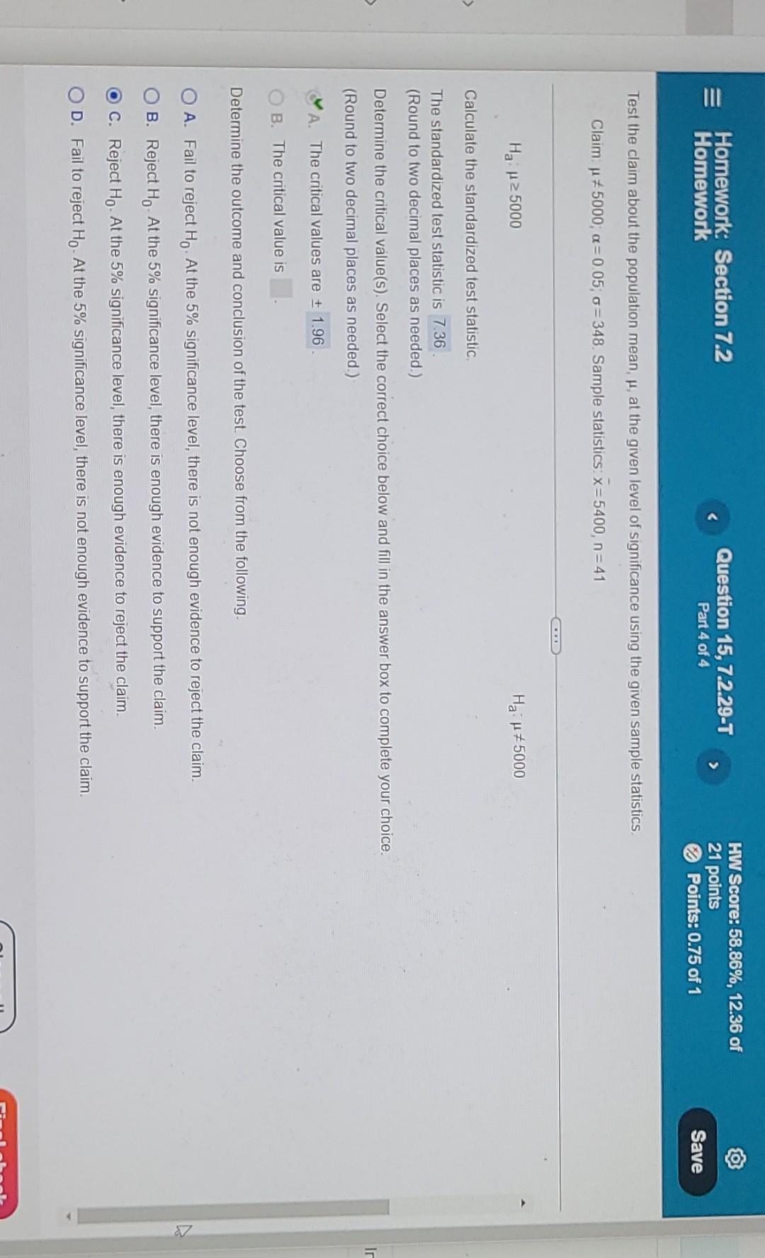 Solved Iii Homework Section 7 2 Homework Question 13