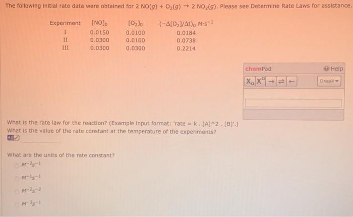 Solved The following initial rate data were obtained for | Chegg.com