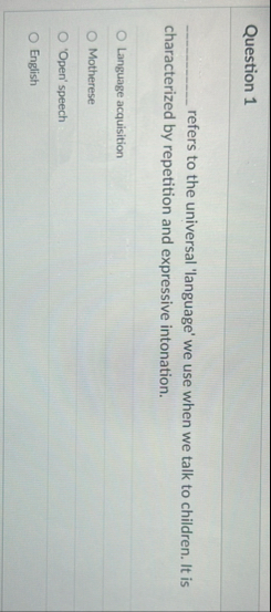 Solved Question 1q, ﻿refers to the universal 'language' we | Chegg.com