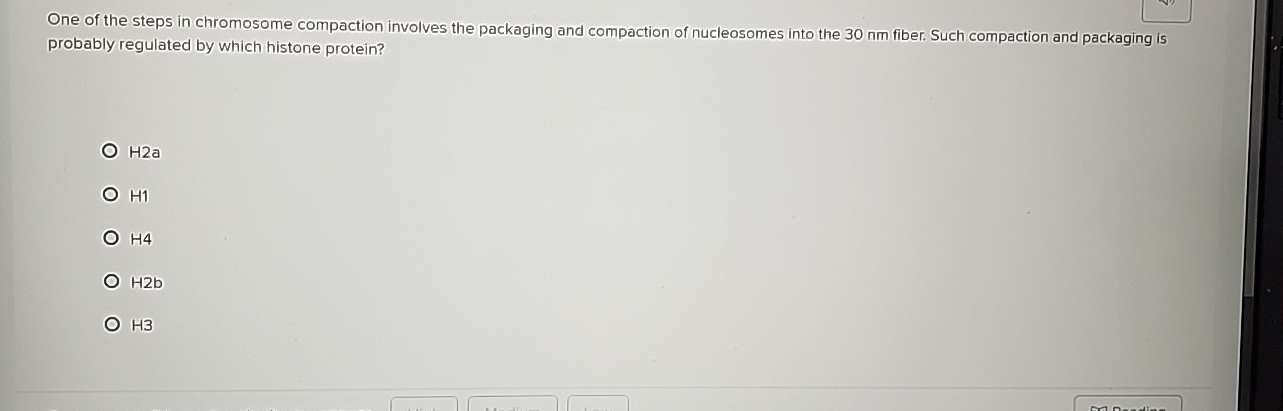 Solved One of the steps in chromosome compaction involves | Chegg.com