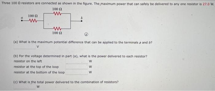 Solved (a) What is the maximum potential difference that can | Chegg.com