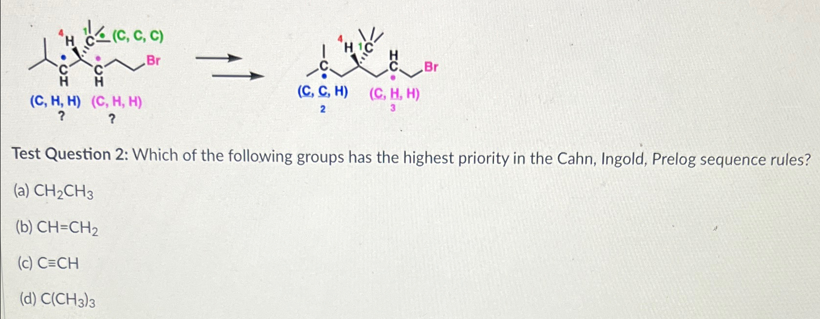 Solved Test Question 2: Which of the following groups has | Chegg.com