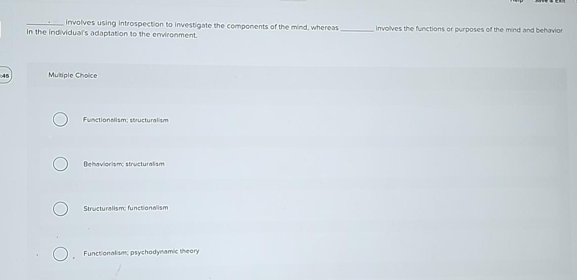 Solved involves using introspection to investigate the | Chegg.com