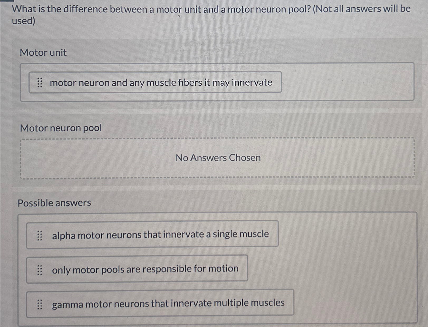 Solved What Is The Difference Between A Motor Unit And A