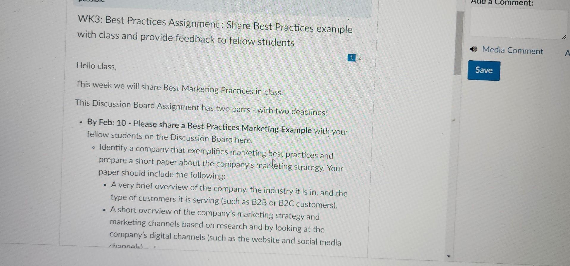 Solved WK3: Best Practices Assignment: Share Best Practices | Chegg.com