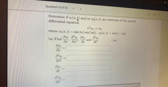 Solved Determine if u1(x,t) and/or u2(x,t) are solutions of | Chegg.com