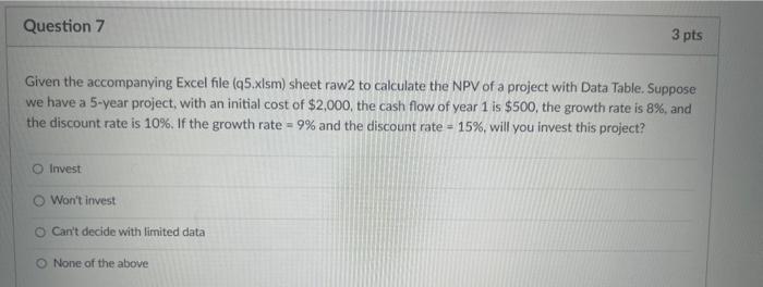 Solved Given the accompanying Excel file (q5.xIsm) sheet | Chegg.com