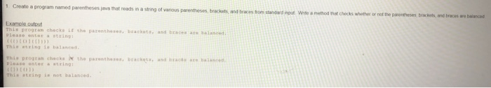 Solved 1 Create a program named parentheses java threads in | Chegg.com