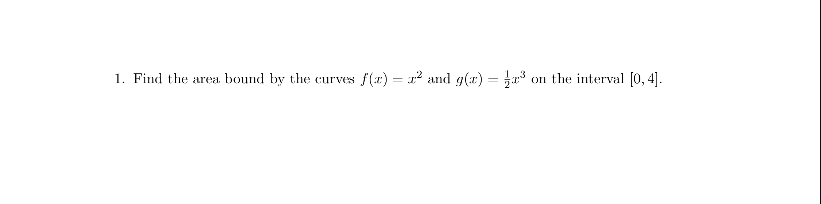 Solved Find the area bound by the curves f(x)=x2 ﻿and | Chegg.com