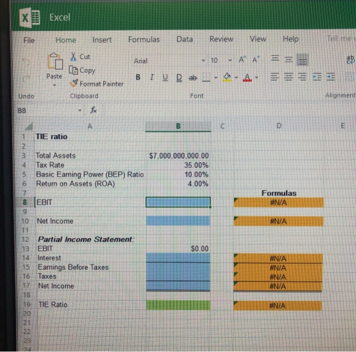 Solved X Excel File Home Insert Formulas Data Review View 9488