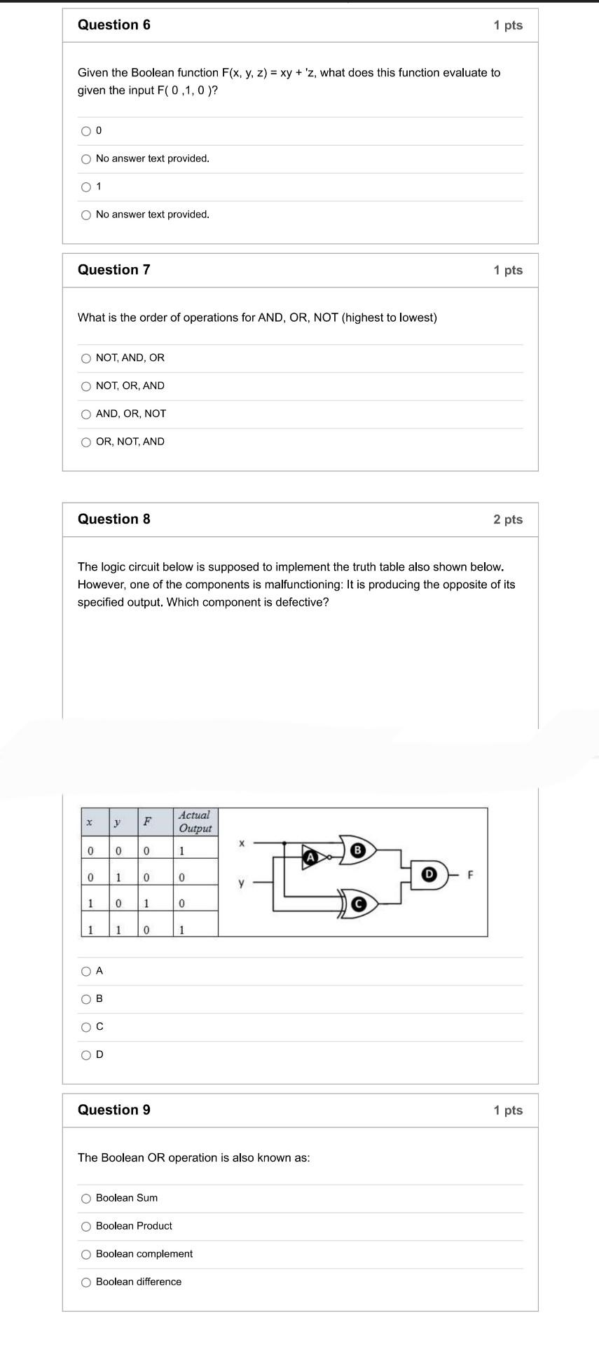 Solved Given The Boolean Function Fxyzxy′z What Does