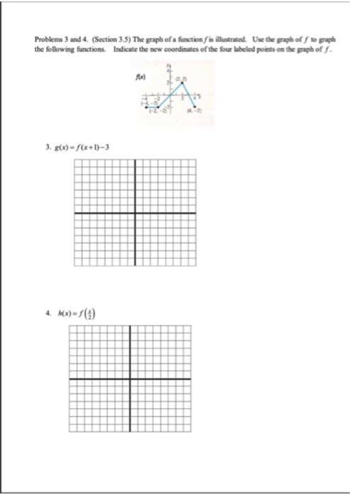 Solved Problems 3 and 4. (Section 3.5) The graph of a | Chegg.com