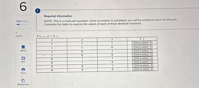 Solved Required information NOTE: This is a mult-part | Chegg.com