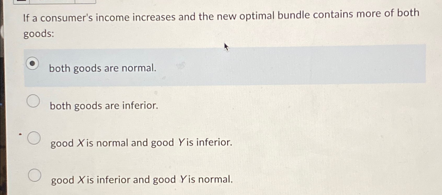 Solved If a consumer's income increases and the new optimal | Chegg.com