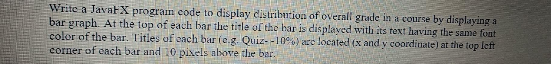 Solved Write a JavaFX program code to display distribution | Chegg.com